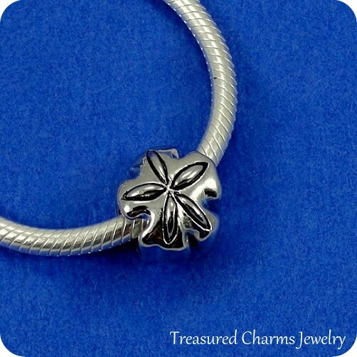 Sand Dollar European Bead Charm Silver Sand Dollar Spacer - Etsy