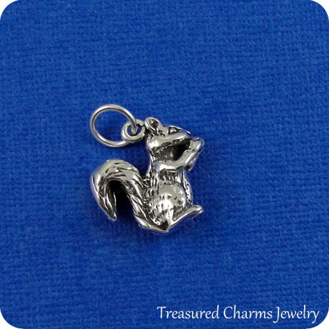 Squirrel Charm Sterling Silver Squirrel Charm for Necklace | Etsy