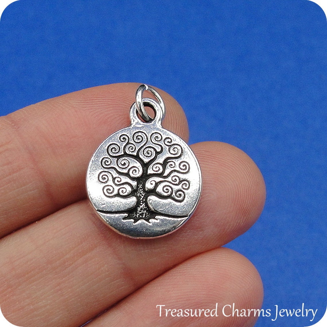 Silver Tree of Life Charm Tree of Life Pendant Family Tree | Etsy