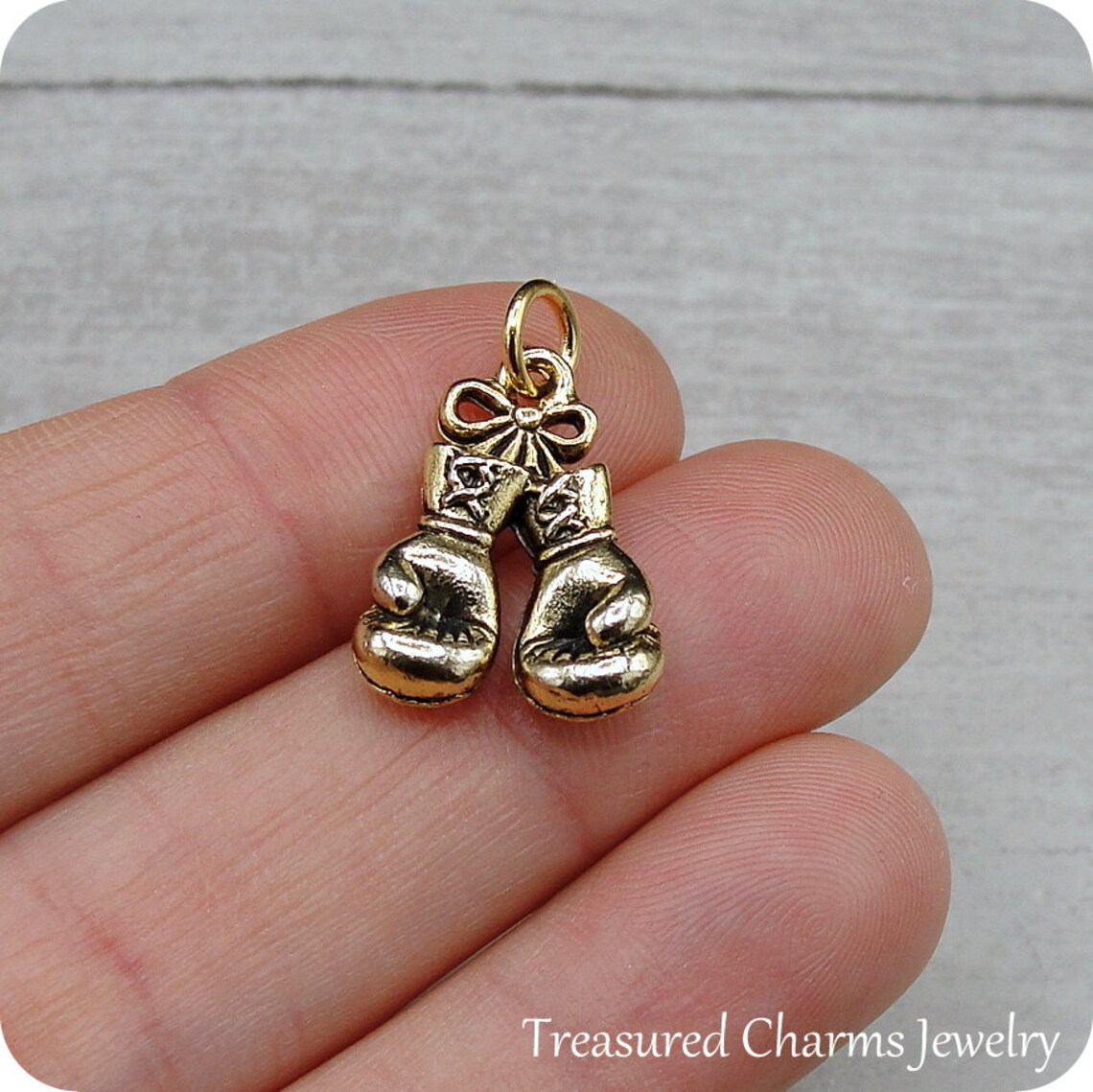 Boxing Gloves Charm Gold Boxing Gloves Charm for Necklace or - Etsy