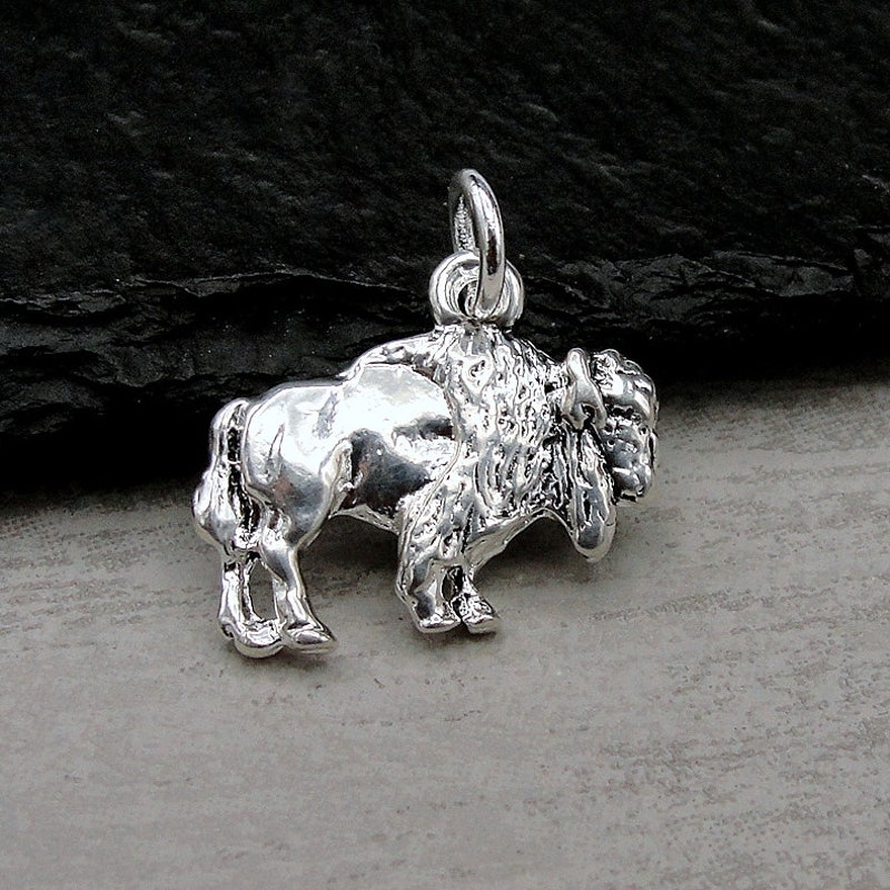 Bison Charm - Etsy