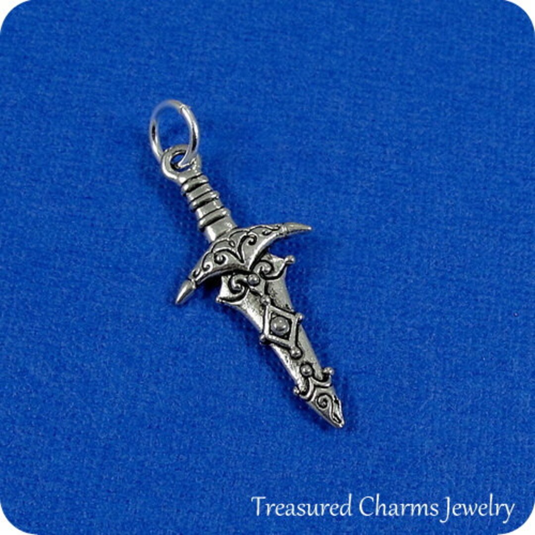 Excalibur Sword Charm - Silver Plated Excalibur Sword Charm for ...