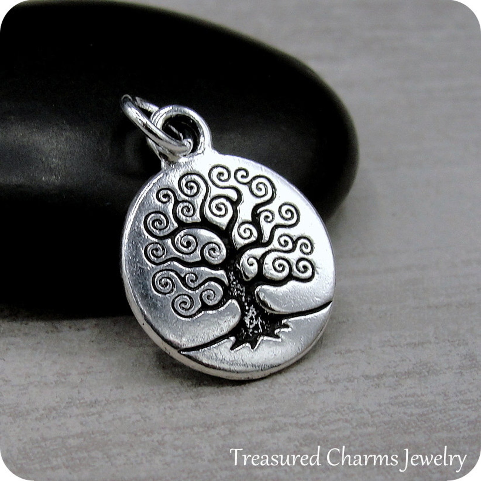 Silver Tree of Life Charm Tree of Life Pendant Family Tree - Etsy