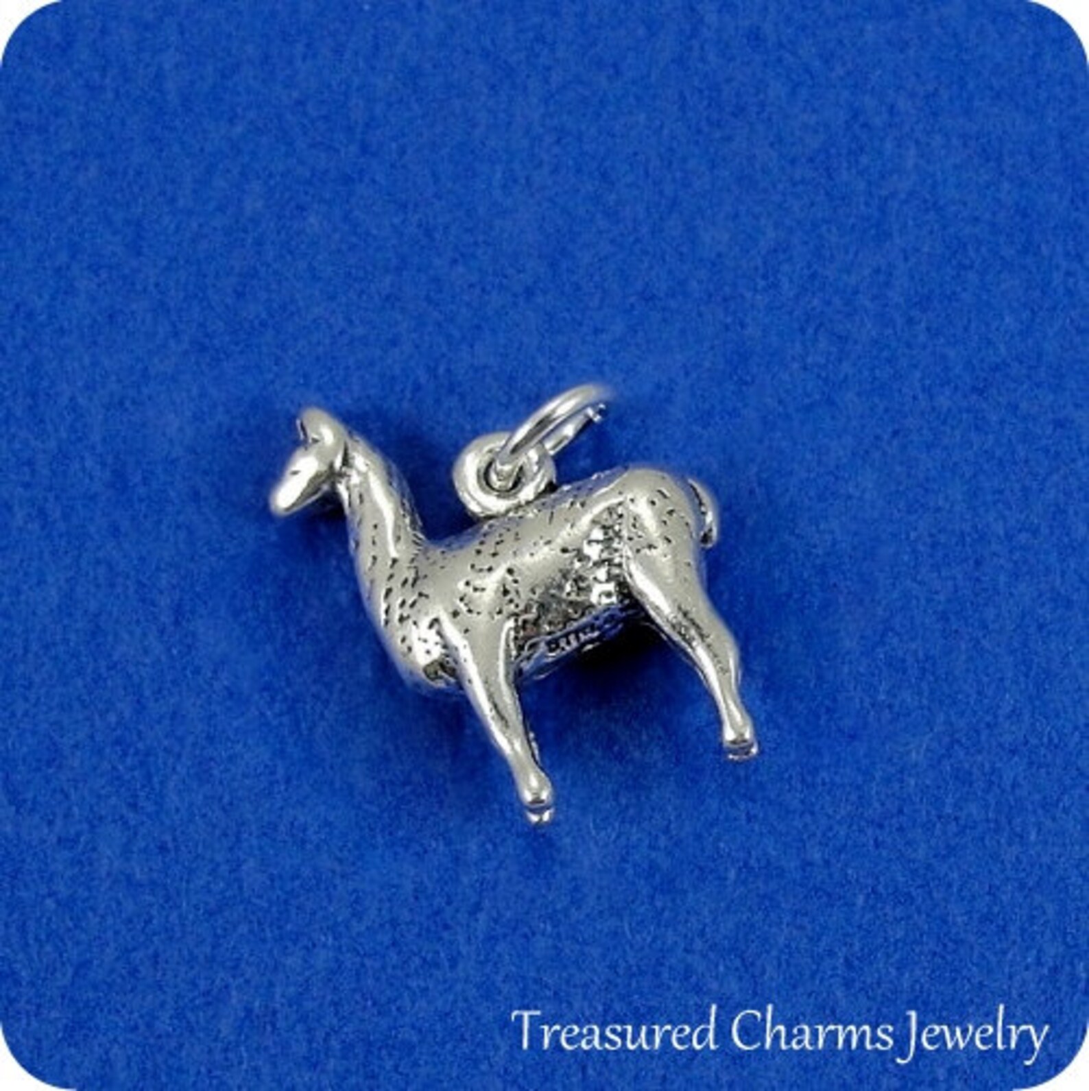 Llama Charm Sterling Silver Llama Charm for Necklace or | Etsy