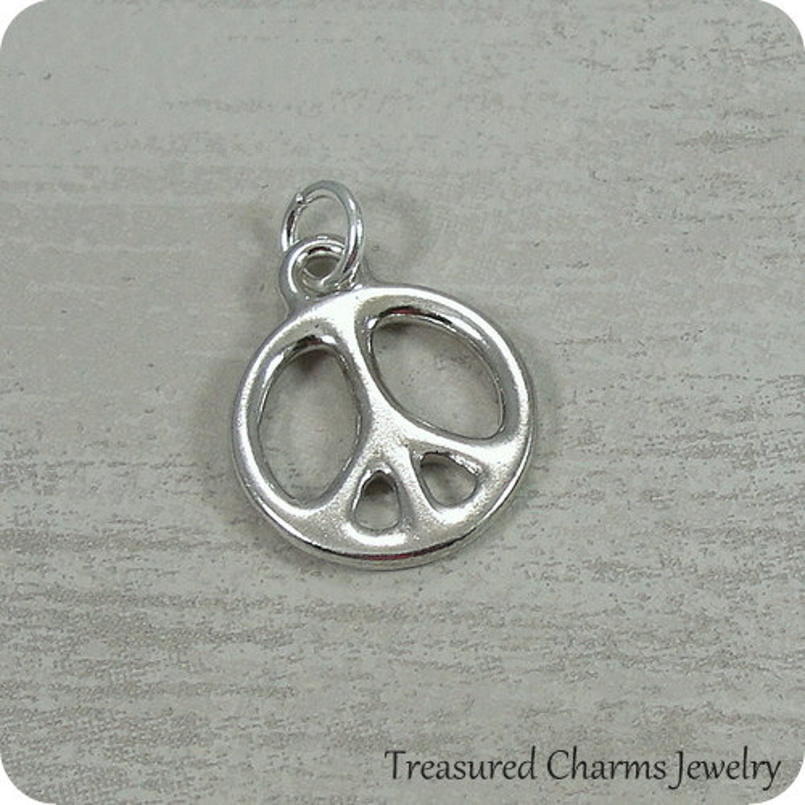 Small Peace Sign Charm Silver Peace Symbol Charm for - Etsy