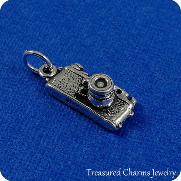 Sterling Silver Camera Charm - Etsy