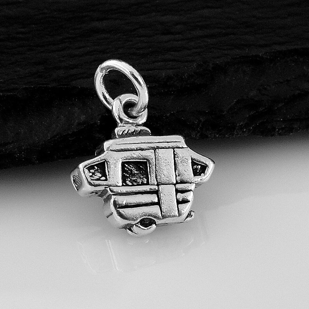 Pop up Camper Charm, 925 Sterling Silver Tent Trailer Charm, Camper ...