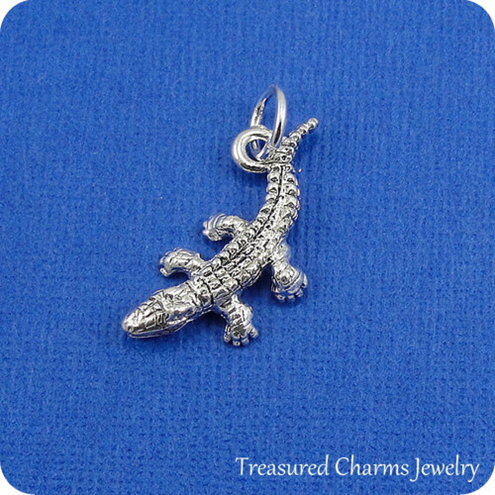 Tiny Alligator or Crocodile Charm Silver Plated Alligator - Etsy