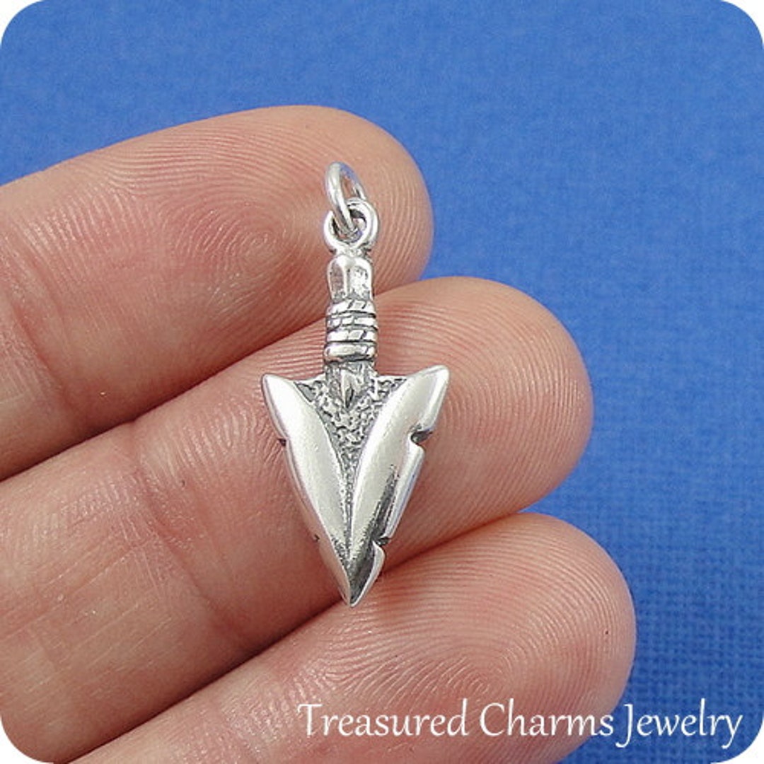 Arrowhead Charm Sterling Silver Arrowhead Charm for Necklace or ...