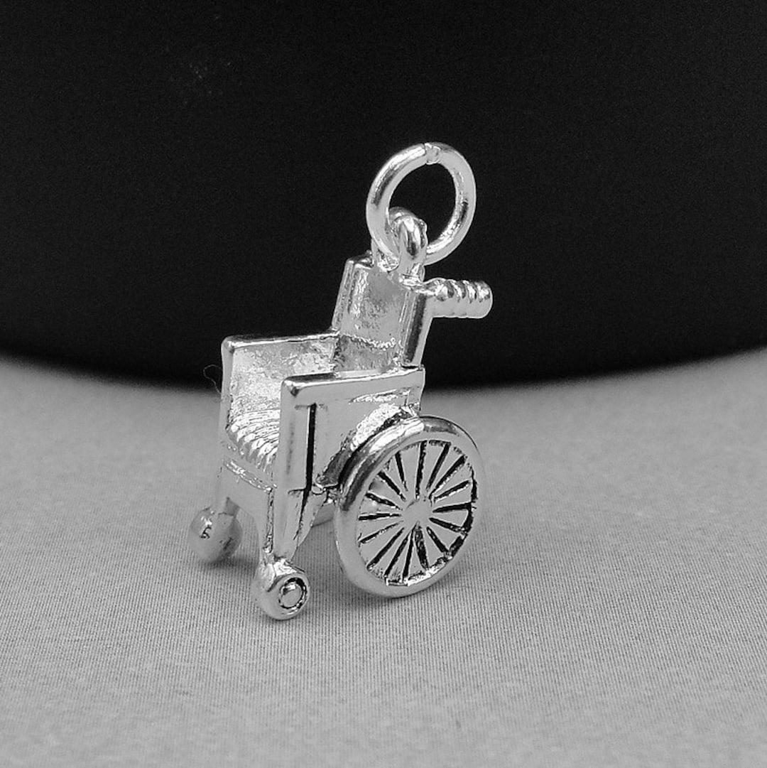 Silver Wheelchair Charm, Hospital Charm, Rehabilition Charm, Medical ...