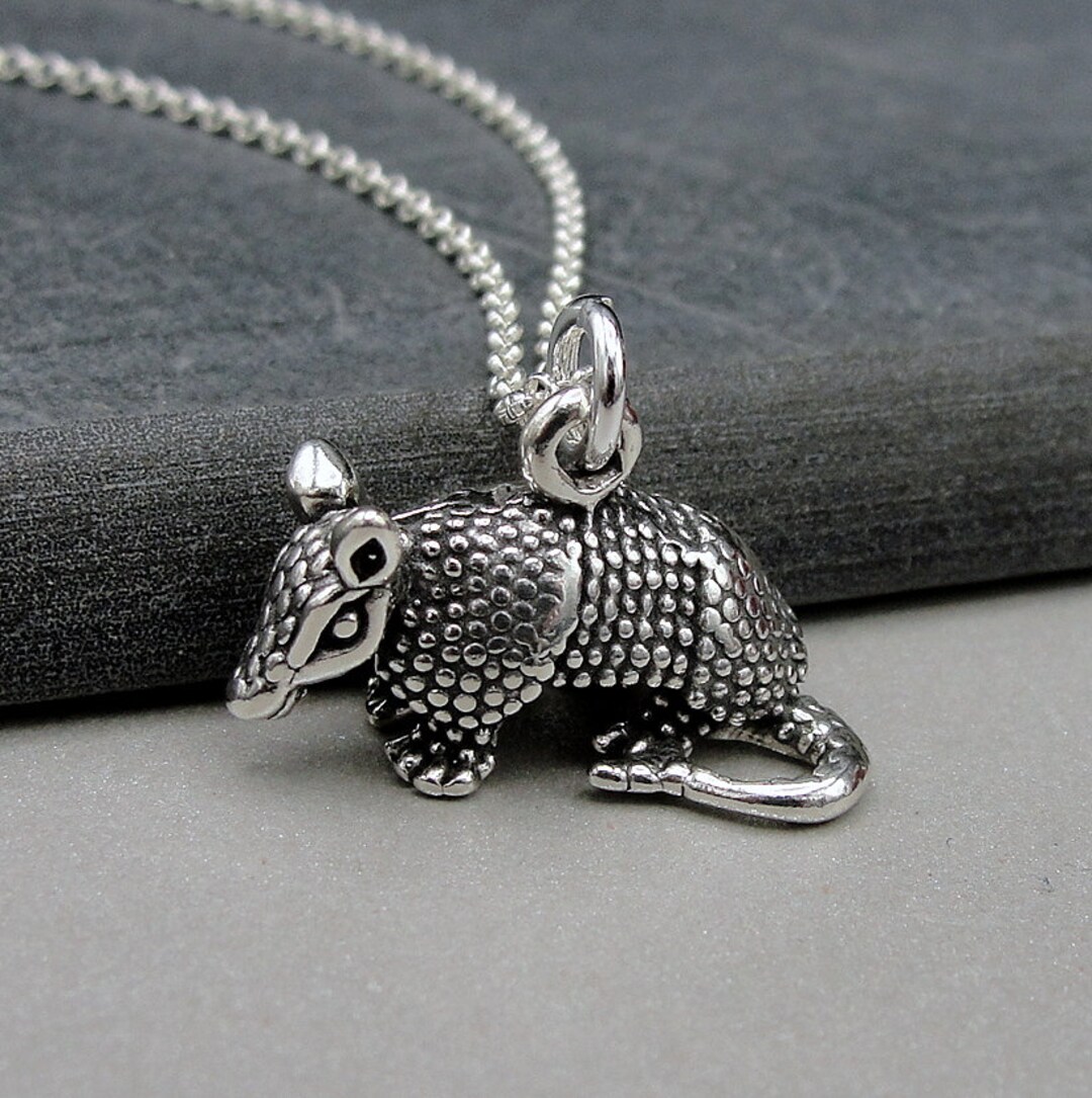 Armadillo Necklace, 925 Sterling Silver Armadillo Charm on a Silver ...