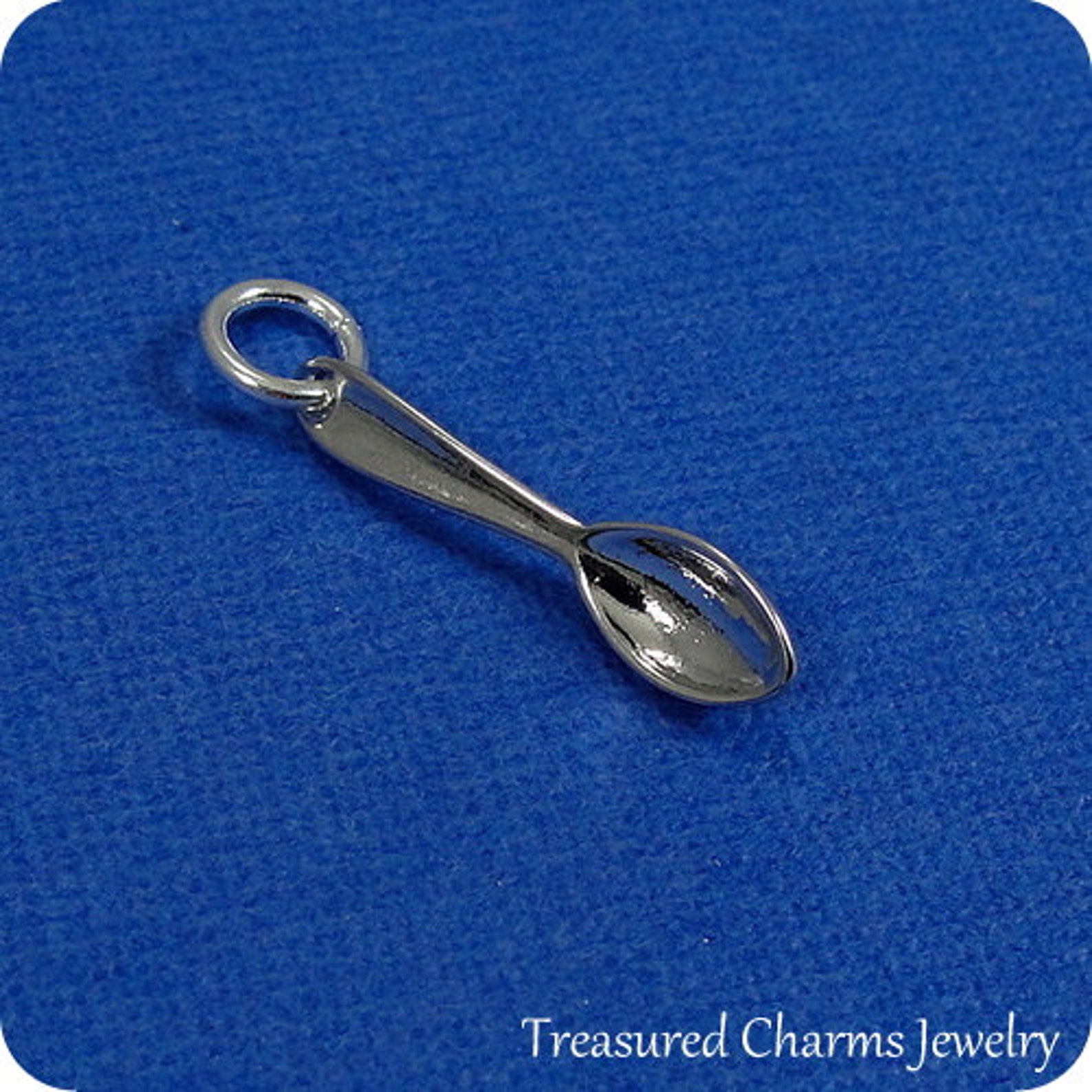 Spoon Charm Silver Spoon Charm for Necklace or Bracelet - Etsy