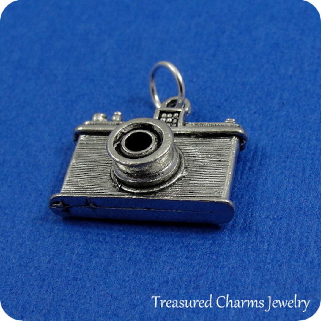 Camera Charm - Silver Plated Camera Charm for Necklace or Bracelet - Etsy