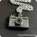Camera Necklace, Silver Plated Camera Charm on a Silver Cable Chain - Etsy