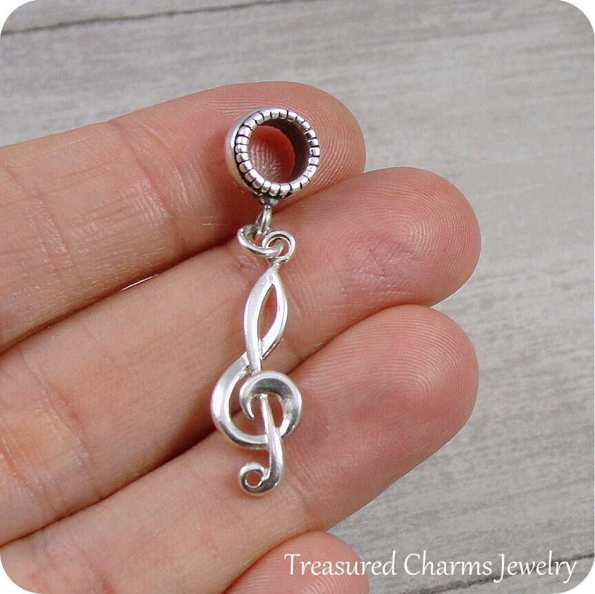 Sterling Silver Treble Clef European Dangle Bead Charm Treble - Etsy