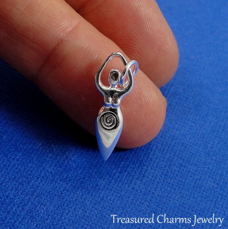 Fertility Goddess Charm Sterling Silver Fertility Goddess | Etsy