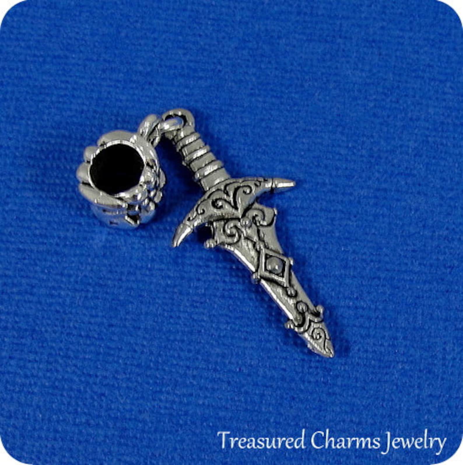 Excalibur Sword European Dangle Bead Charm Silver Excalibur - Etsy