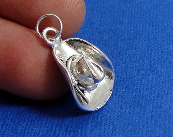 Cowboy Hat Charm Silver Plated Cowboy Hat Charm for Necklace - Etsy