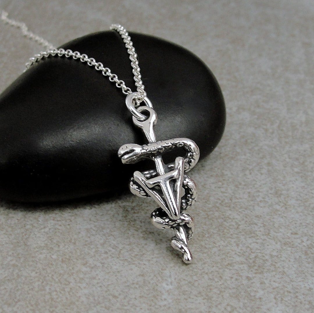 Vet TECH Necklace, 925 Sterling Silver Vet Tech Charm Necklace ...