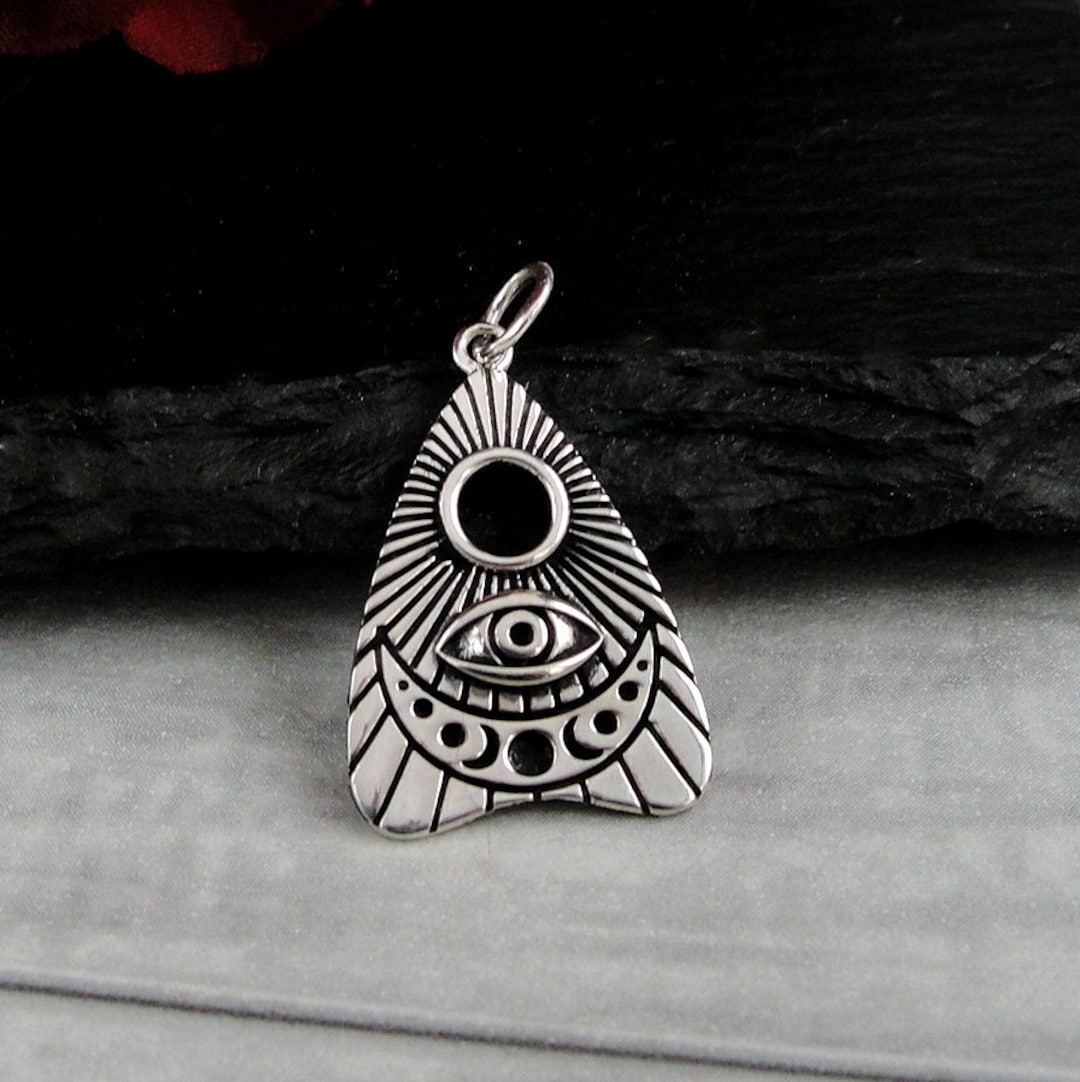 925 Sterling Silver Spirit Board Planchette Charm, Spirit Board Pendant ...