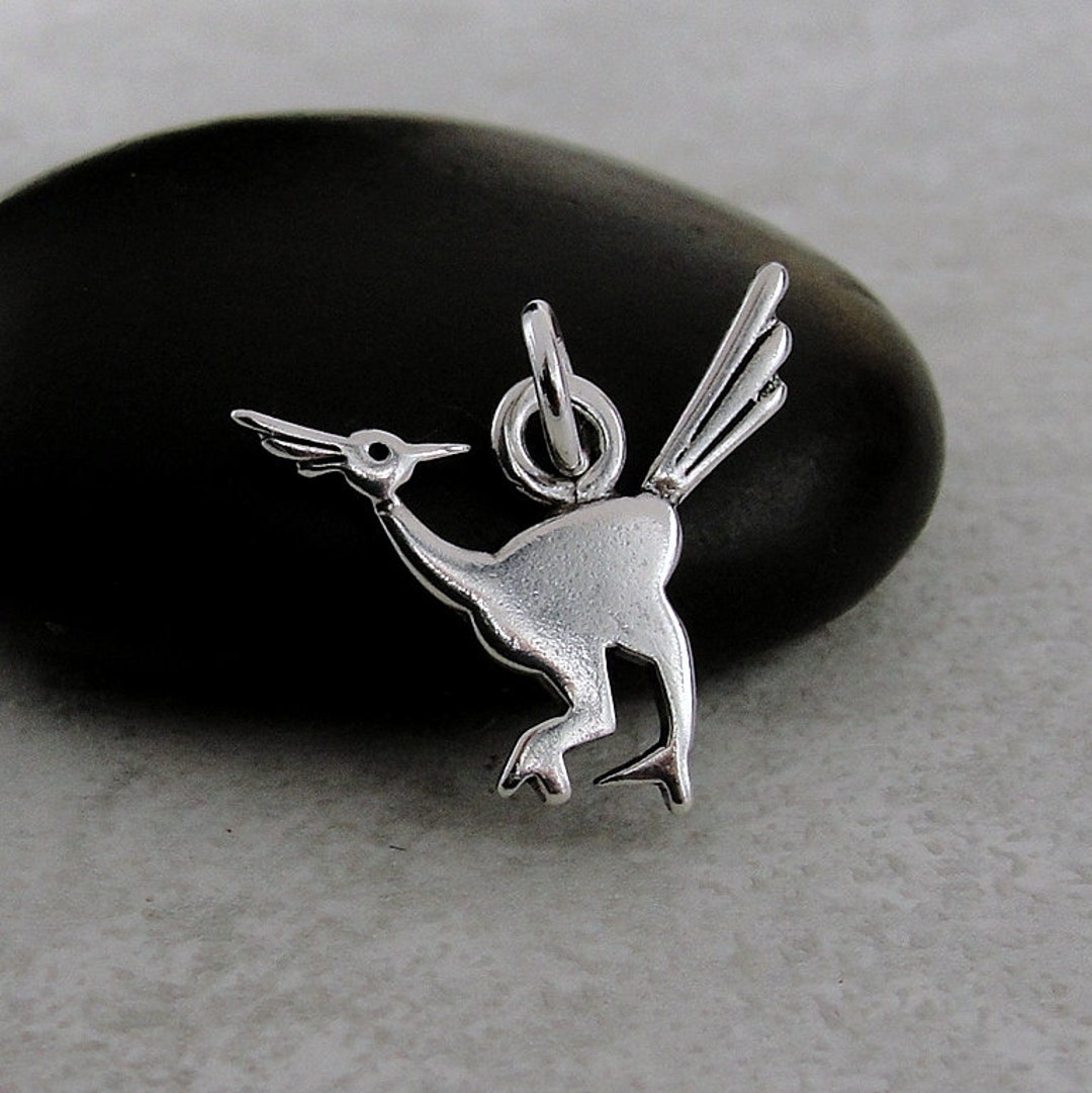 925 Sterling Silver Roadrunner Charm, Road Runner Charm, Desert Charm ...