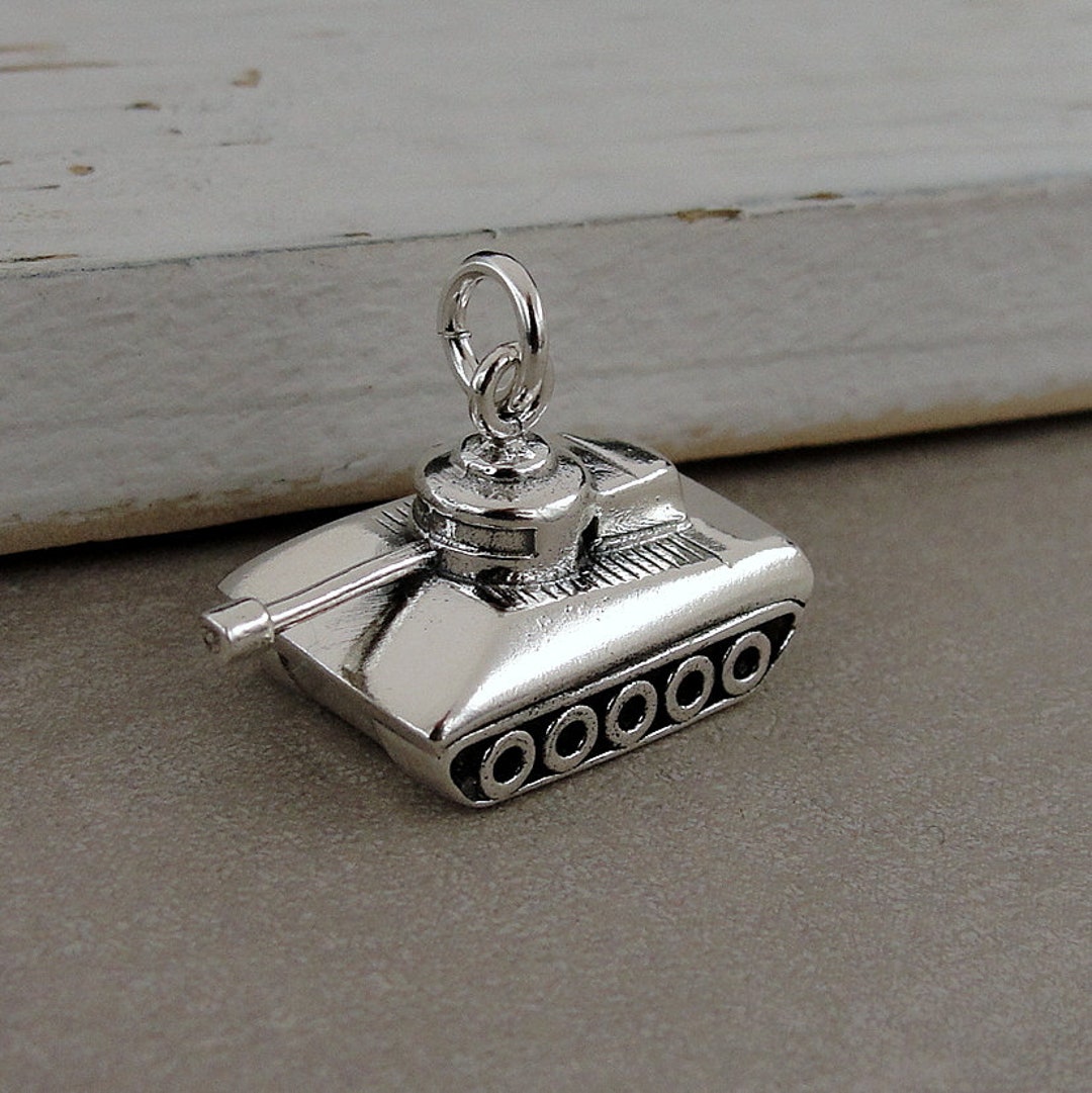 Military Tank Charm, 925 Sterling Army Tank Charm, Military Charm, Army ...