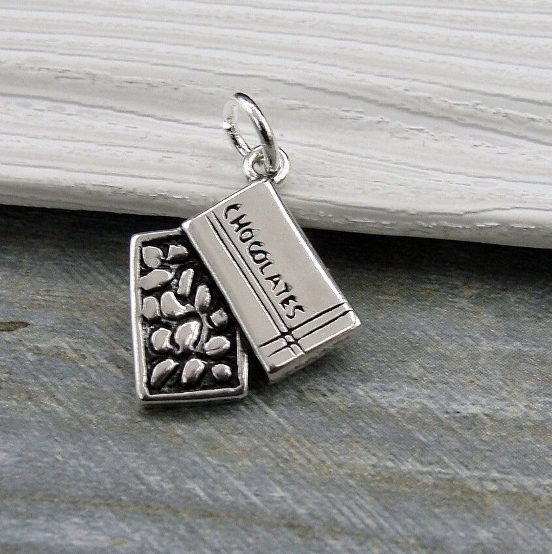 925 Sterling Silver Box of Chocolates Charm, Chocolate Charm, Valentine ...