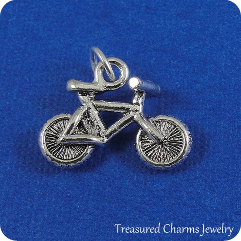 Bicycle Charm - Silver Bicycle Bike Charm for Necklace or Bracelet - Etsy