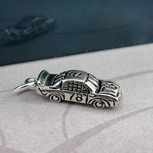 Race Car Charm, Silver Race Car Charm for Necklace or Bracelet, Racing ...