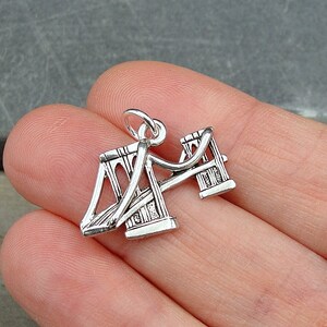Brooklyn Bridge Charm - Silver Plated Bridge Charm for Necklace or ...