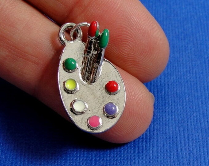 Artist Palette Charm Silver Plated Artist Palette Charm for - Etsy
