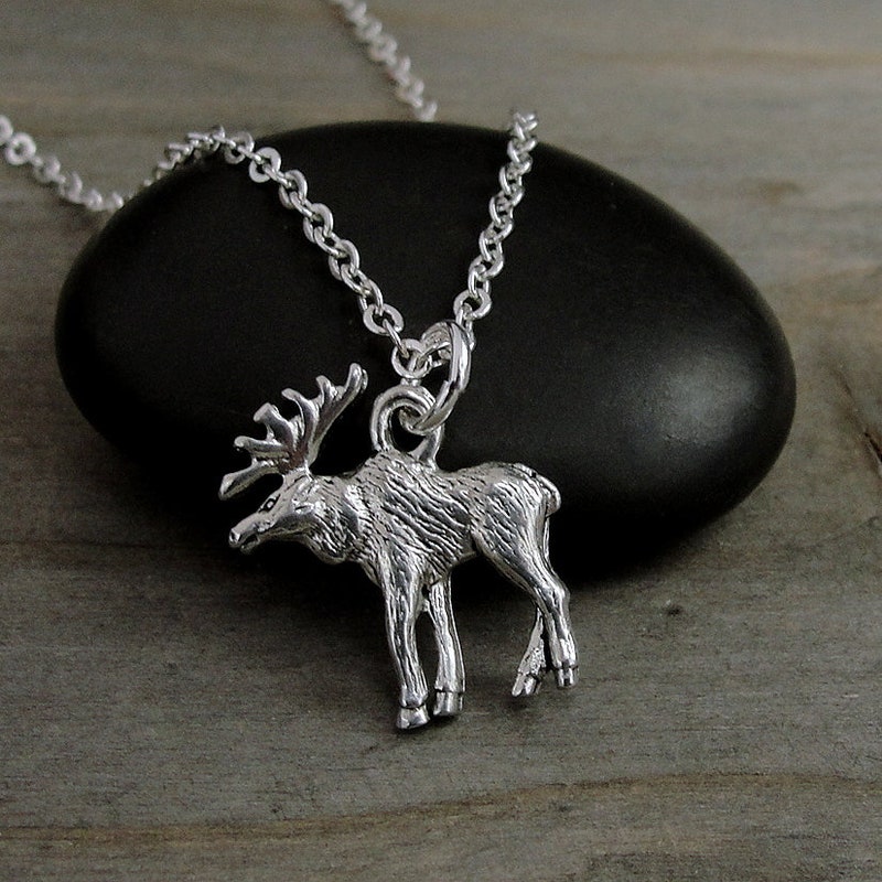 Moose Necklace - Etsy