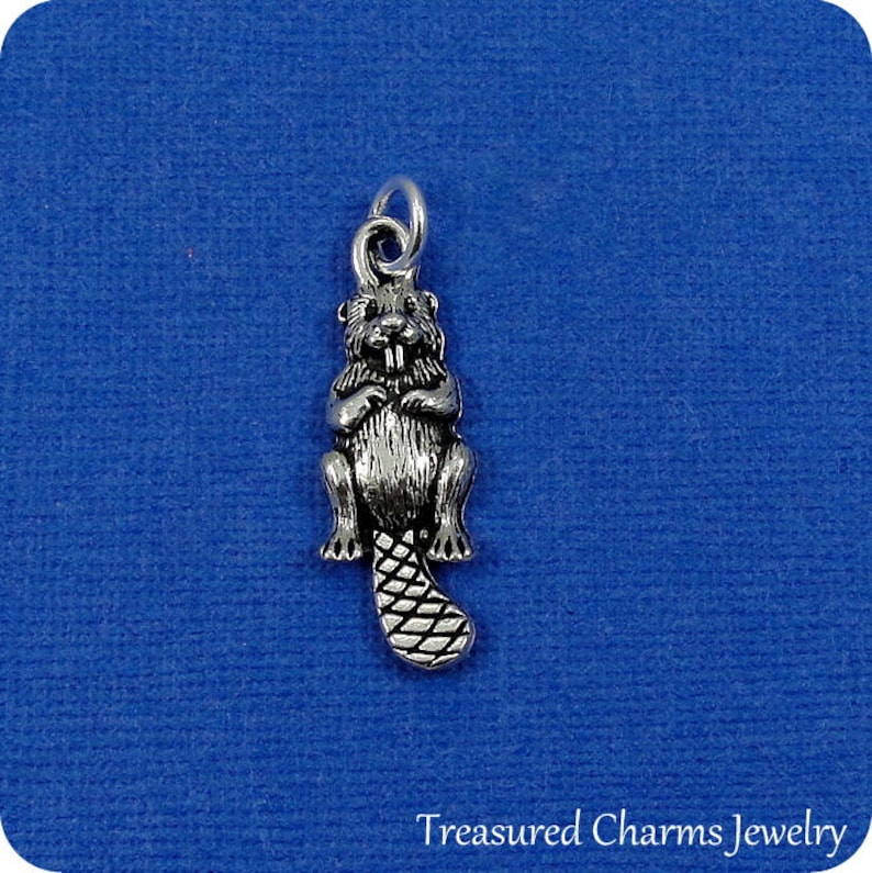 Beaver Charm Silver Beaver Charm for Necklace or Bracelet | Etsy