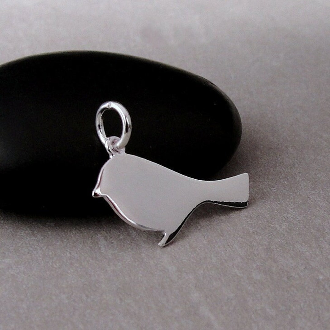 Silver Robin Charm, Robin Necklace Charm, Robin Bracelet Charm, Sparrow ...