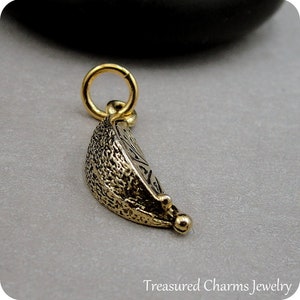Lemon Charm, Gold Lemon Slice Charm for Necklace or Bracelet, Lemon ...