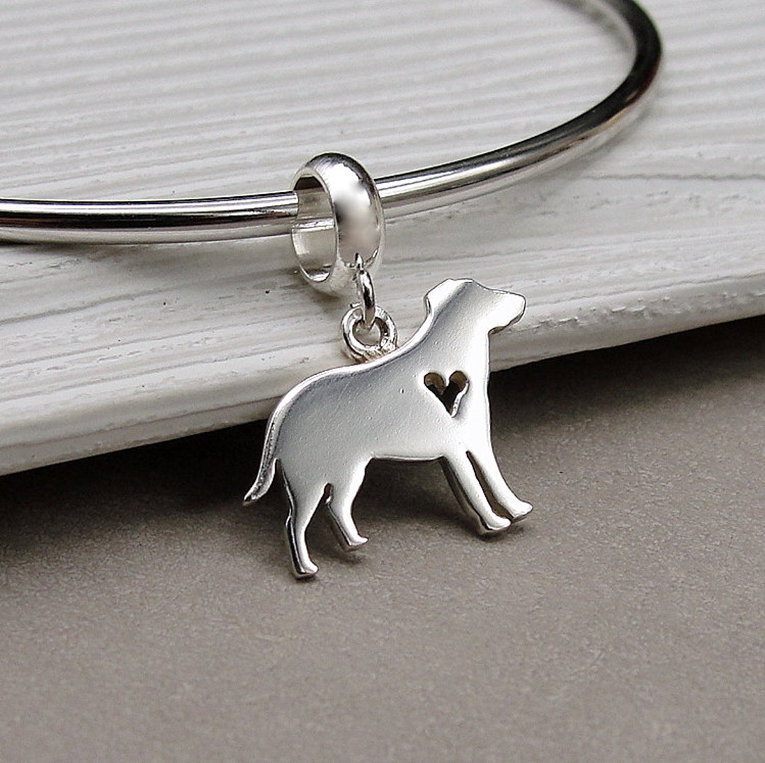 Sterling Silver Labrador Retriever Dangle Charm, Labrador Retriever ...
