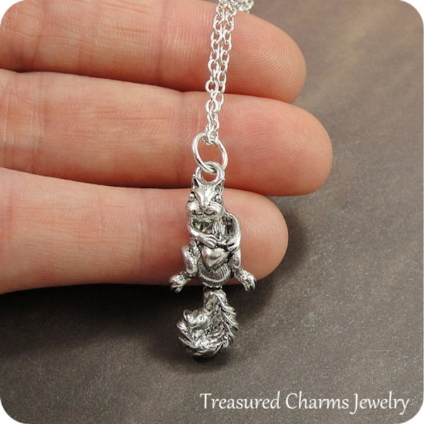 Squirrel Necklace - Etsy