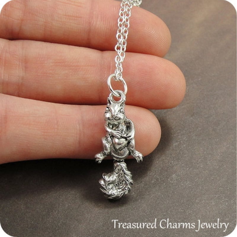 Squirrel Necklace - Etsy