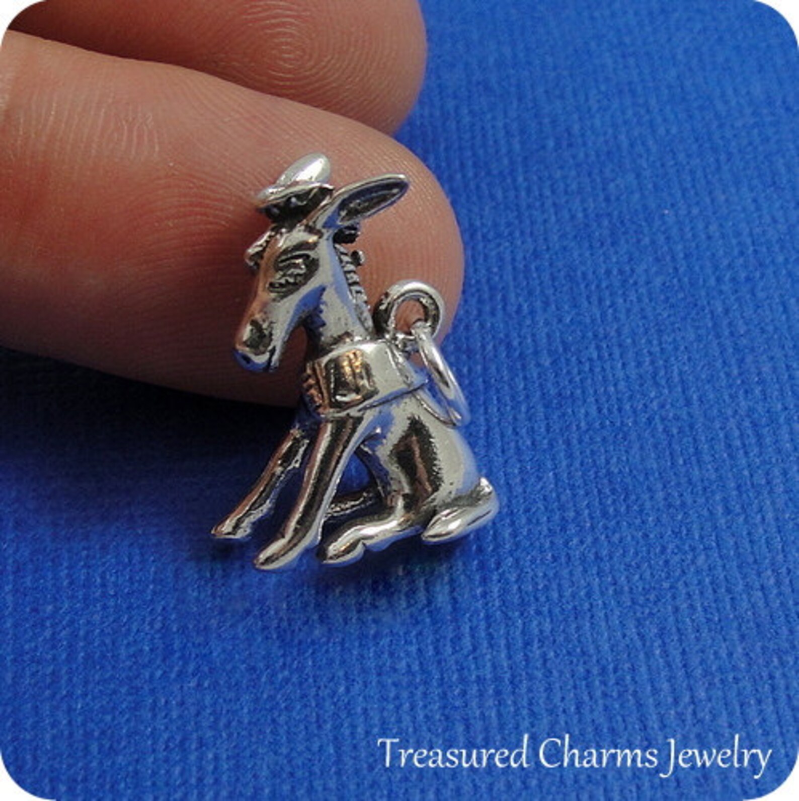 Donkey Charm Sterling Silver Donkey Charm for Necklace or | Etsy