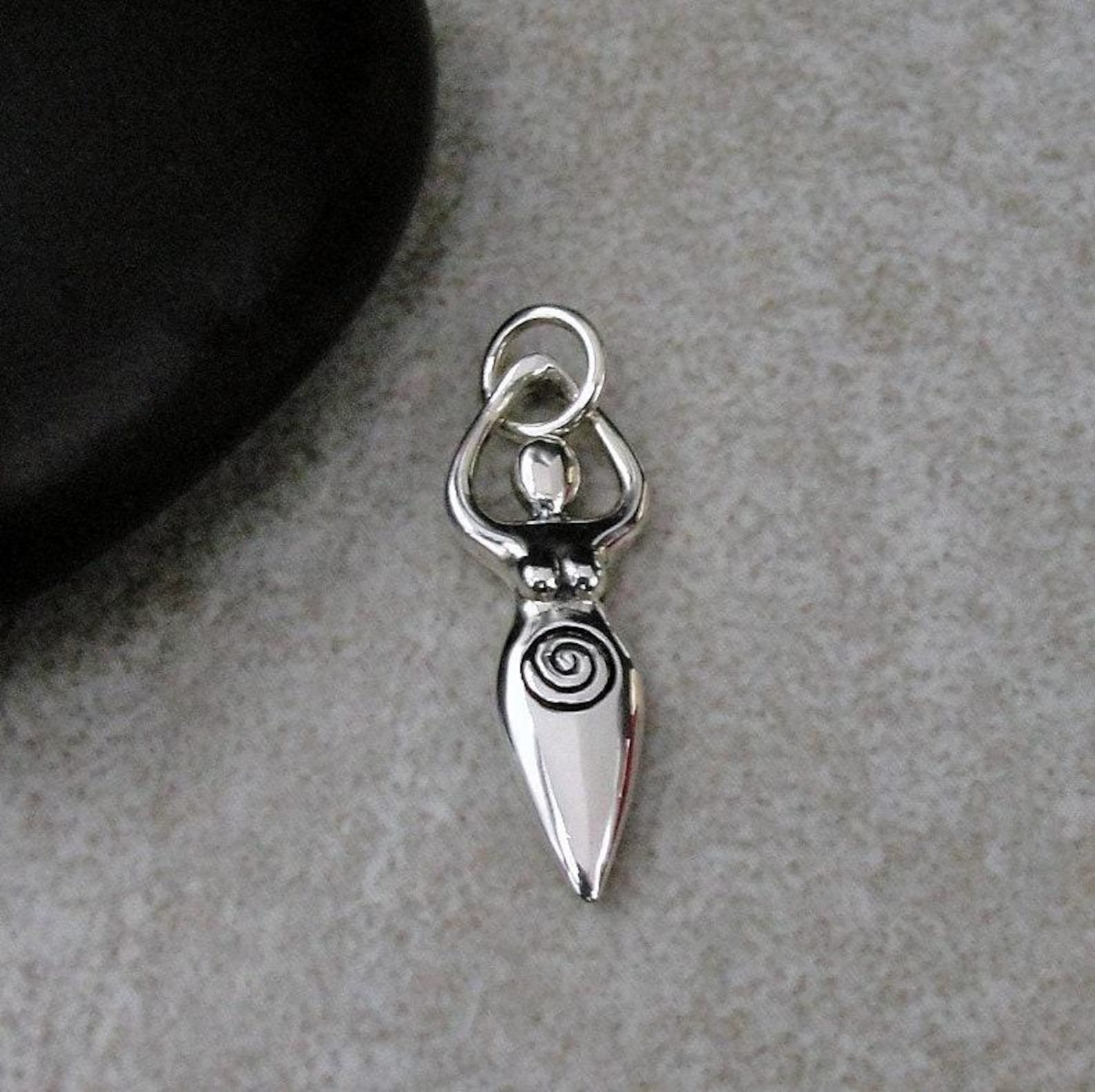 Fertility Goddess Charm, Sterling Silver Fertility Goddess Charm for ...