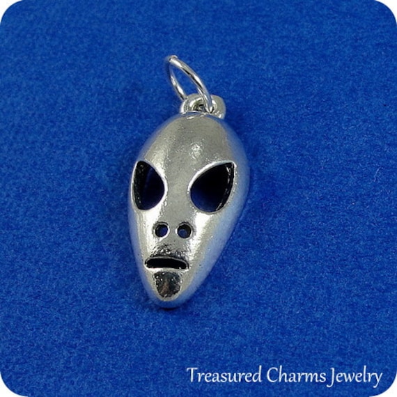 Alien Charm Silver Plated Alien Charm for Necklace or | Etsy