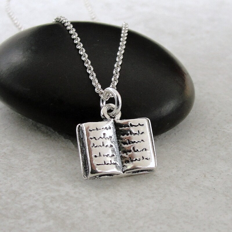 Book Necklace - Etsy