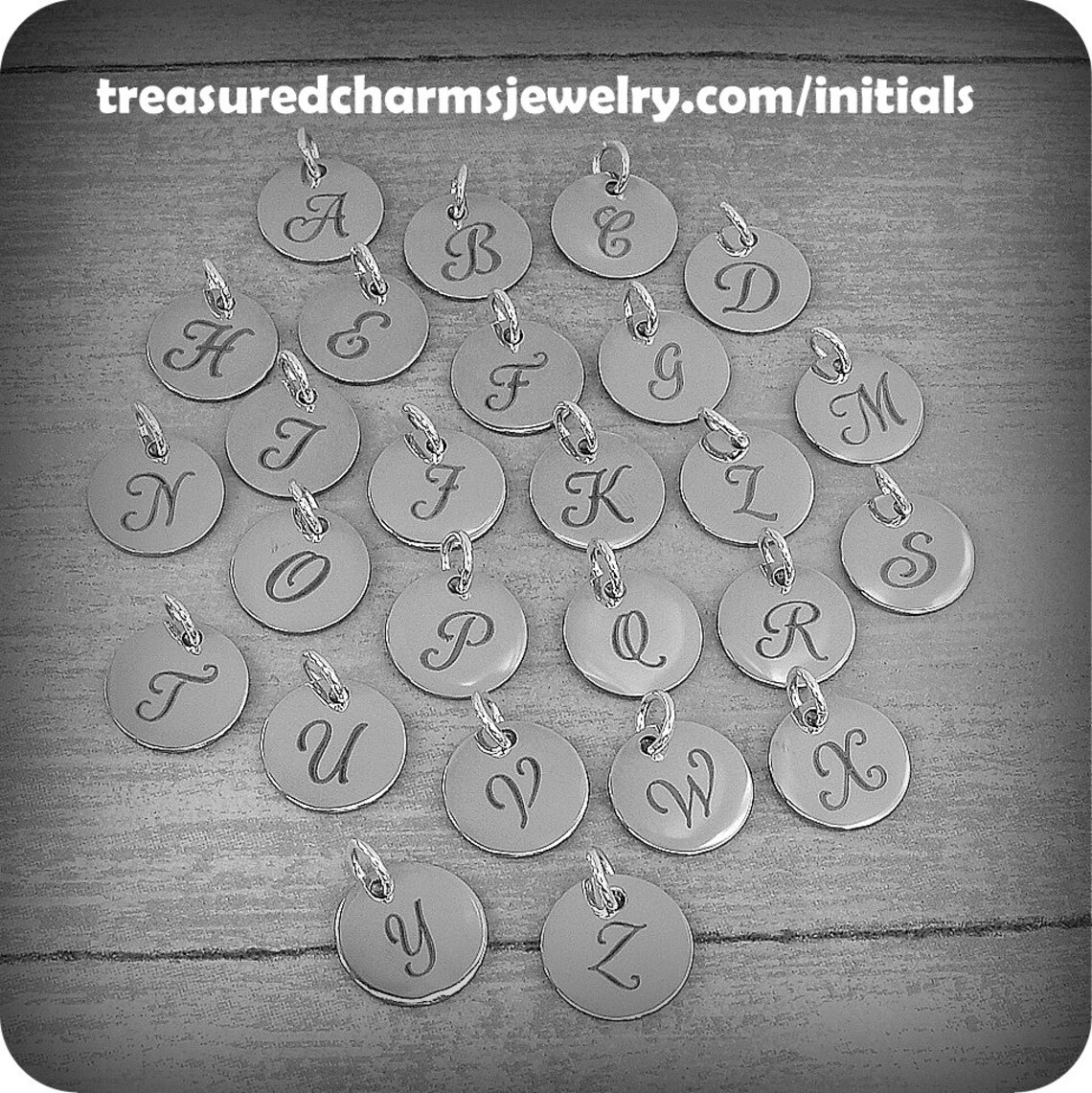 Stainless Steel Letter G Charm Silver Engraved Letter G Round - Etsy