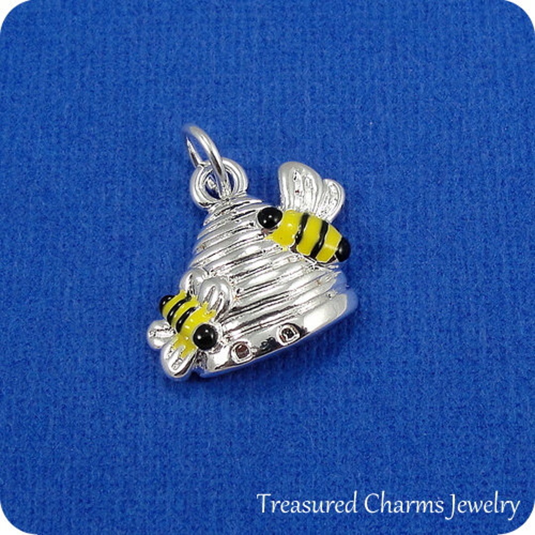 Beehive Charm Silver Plated Beehive Charm for Necklace or - Etsy
