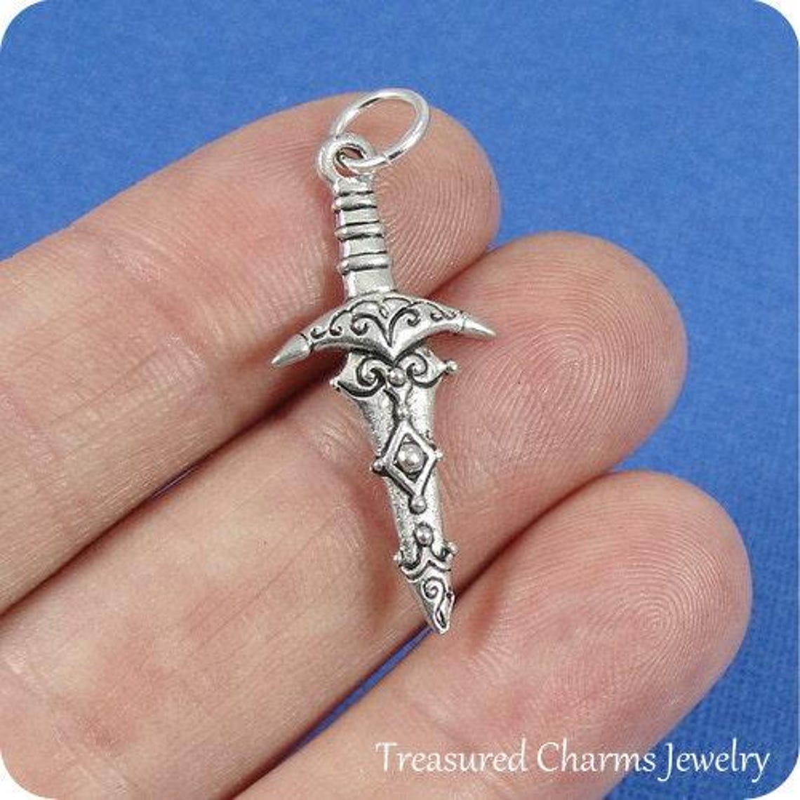 Excalibur Sword Charm - Silver Plated Excalibur Sword Charm for ...