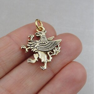 Griffin Charm, Gold Griffin Charm, Griffin Pendant, Gryphon Charm ...