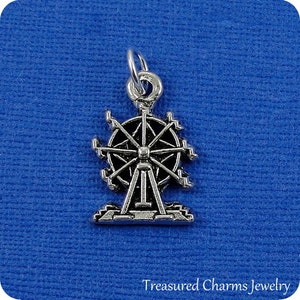 Ferris Wheel Charm - Silver Big Wheel Charm for Necklace or Bracelet - Etsy