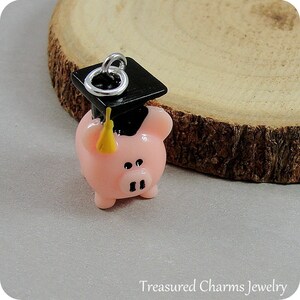 Pink Pig Graduation Charm Pig Graduation Pendant Pig With | Etsy