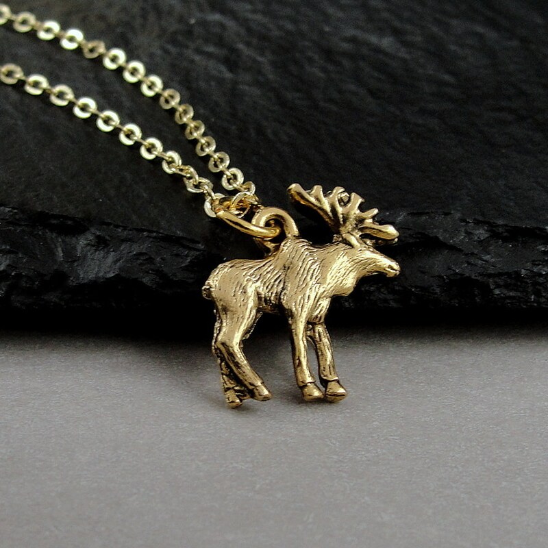 Moose Necklace - Etsy