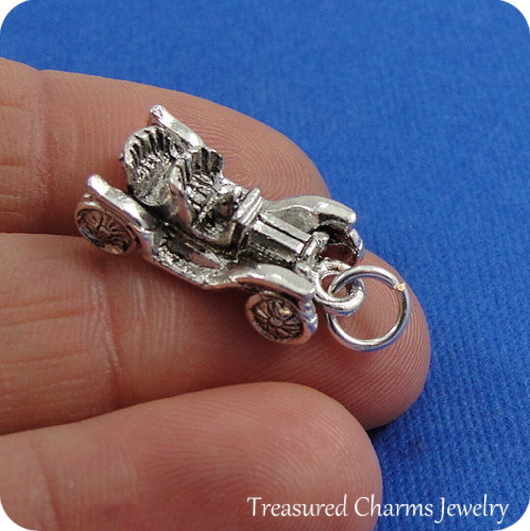 Antique Car Charm Silver Antique Classic Car Charm for Necklace or ...